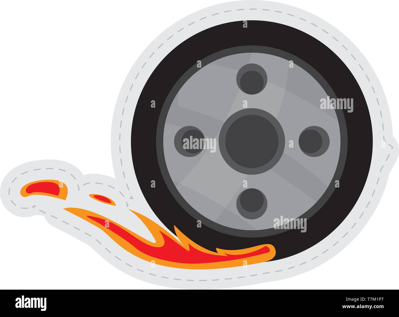 Tire dotted sticker Stock Vector Image & Art - Alamy