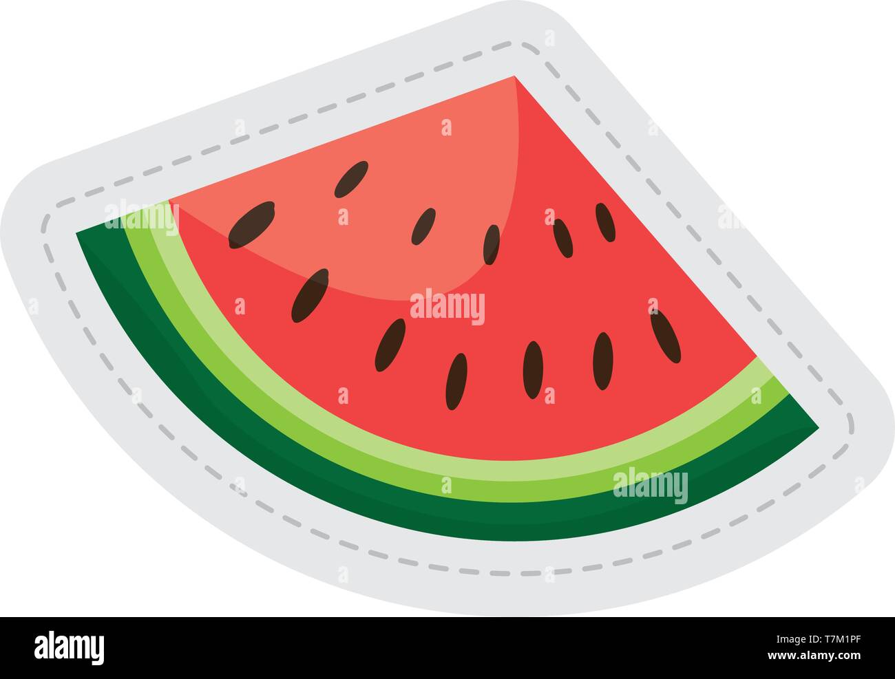 Watermelon cut dotted sticker Stock Vector Image & Art - Alamy
