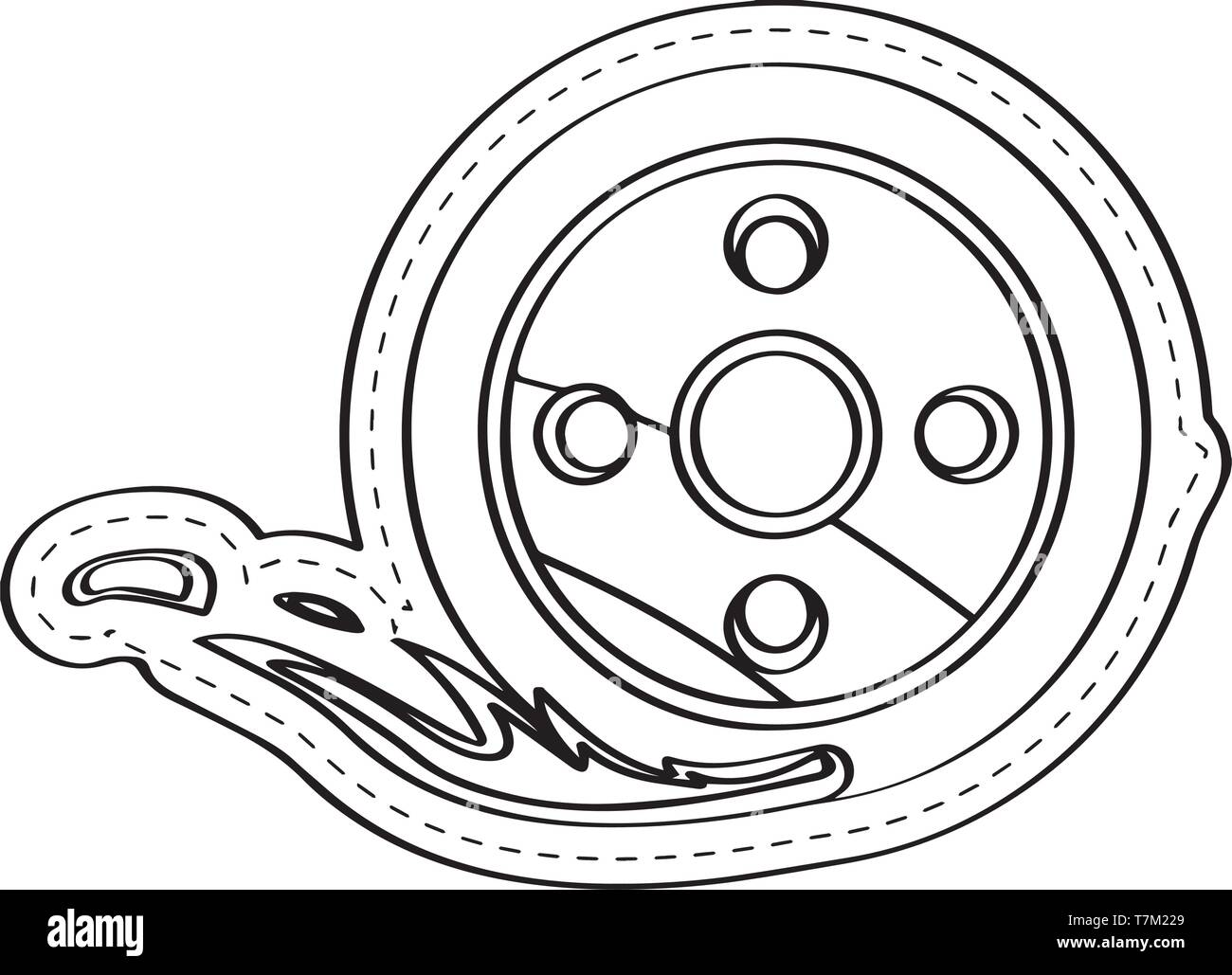 Tire icon dotted sticker Stock Vector Image & Art - Alamy