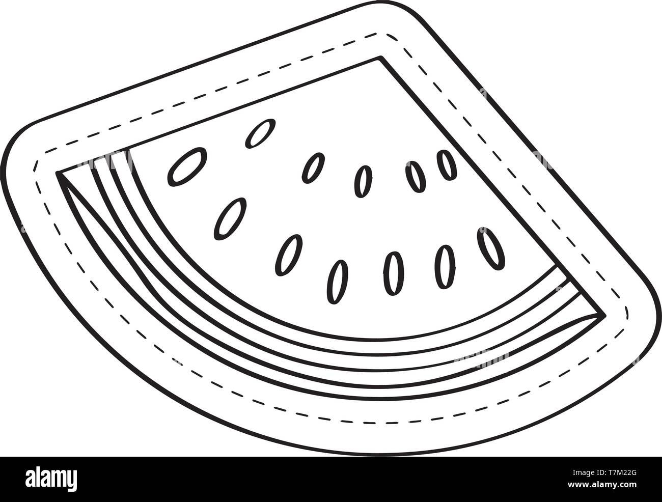 Watermelon cut icon dotted sticker Stock Vector Image & Art - Alamy