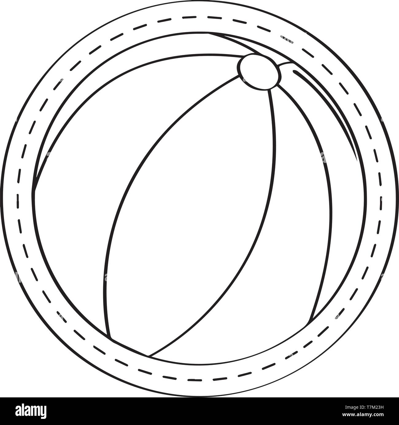 Beach ball illustration Black and White Stock Photos & Images - Alamy