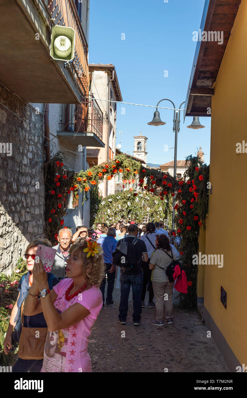 Monte Isola in the province of Brescia, Italy - September 20, 2015 ...