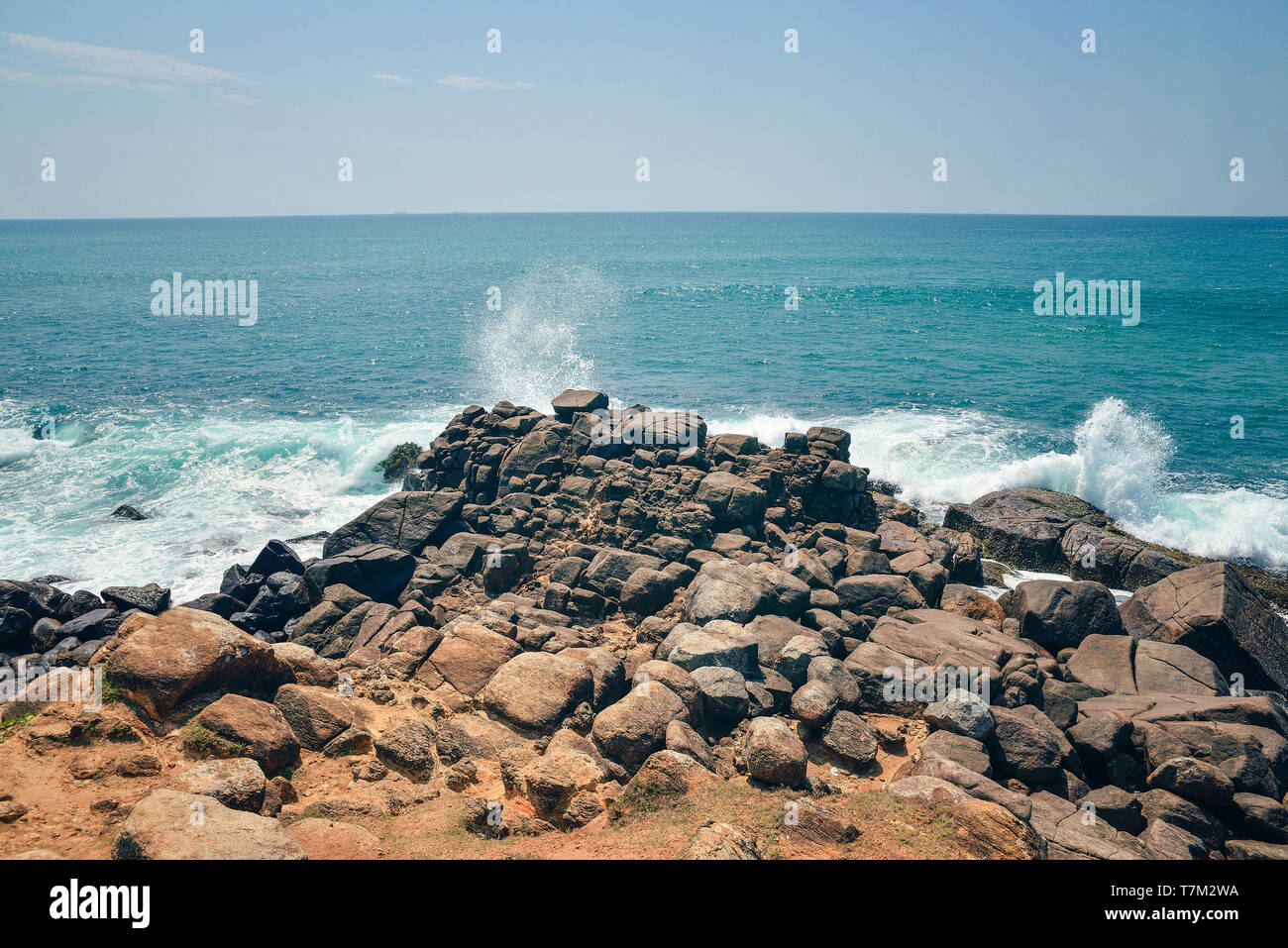 Tropical ocean shore large stones hi-res stock photography and images ...