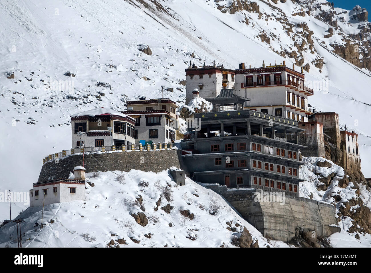 1000 years old Key Gompa is the tibetan buddhist monastery located on ...