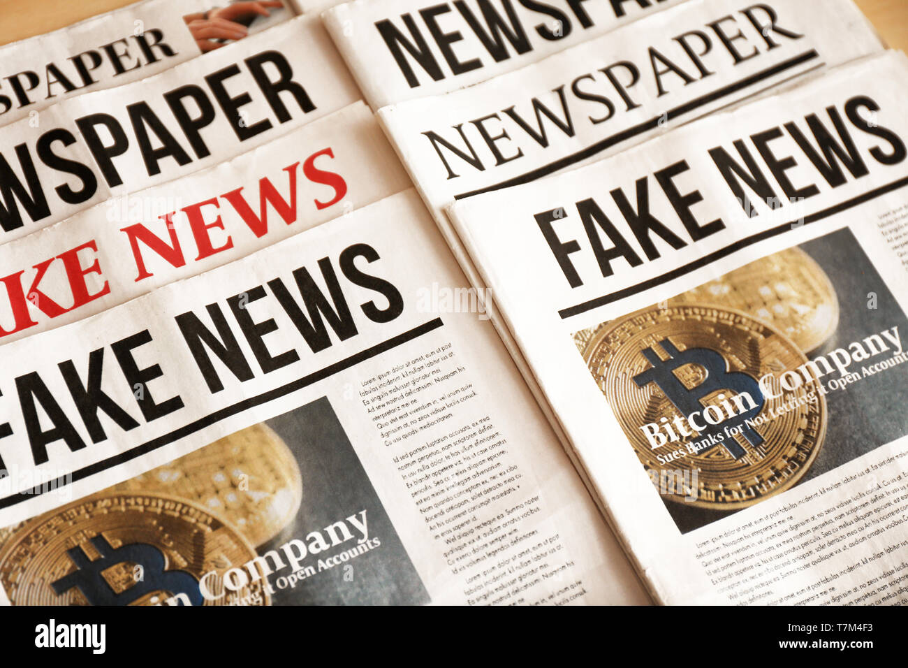 Many newspapers, closeup Stock Photo - Alamy