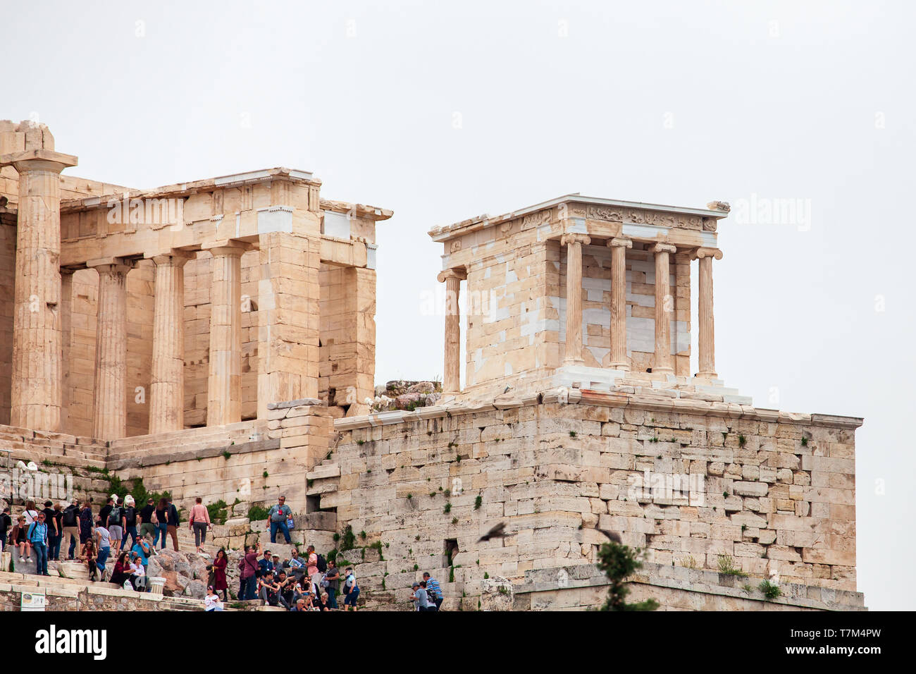 Parthenon temple in Acropolis at Athens, center on Athens, Greece Stock ...