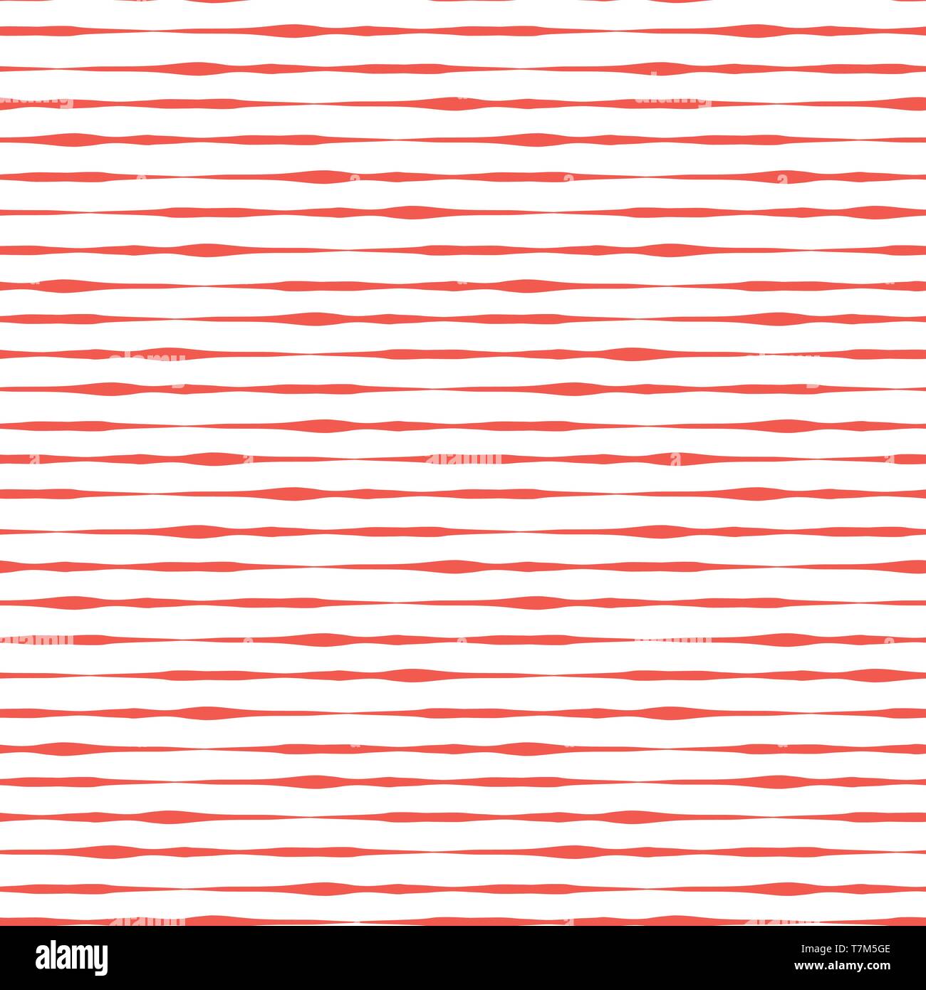 Red hand drawn horizontal stripes seamless vector background Stock ...