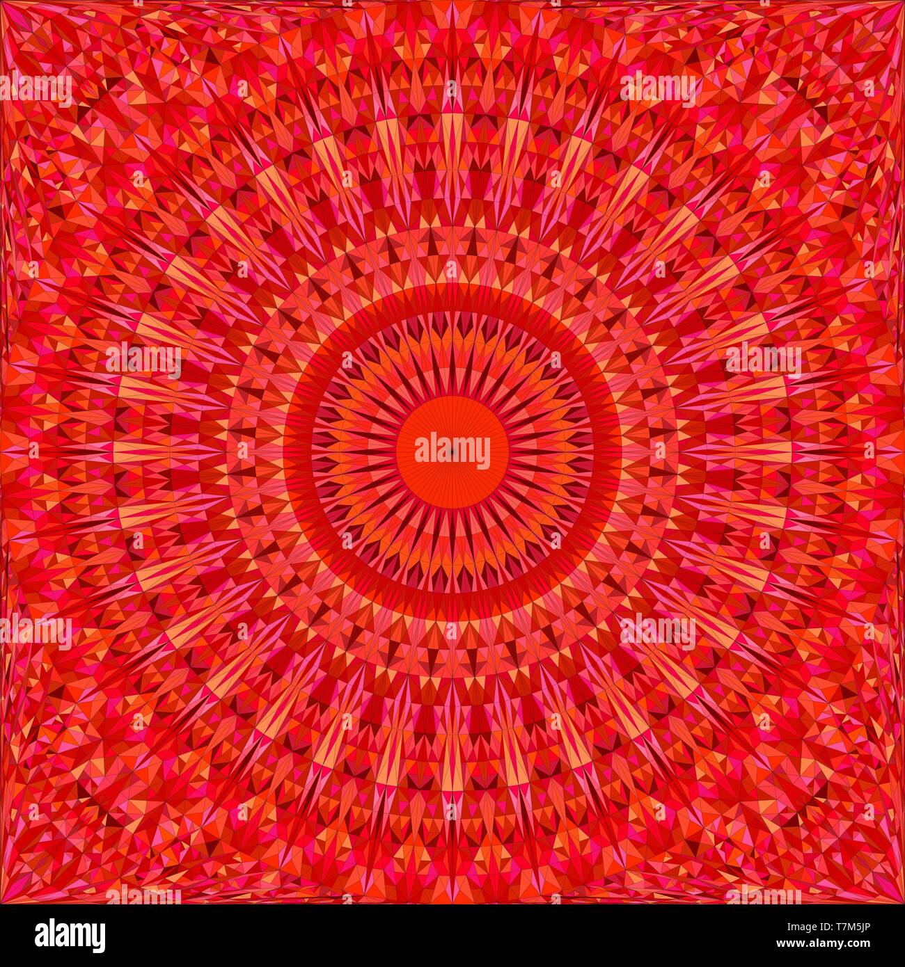 Red seamless kaleidoscope pattern background - abstract vector mandala ...