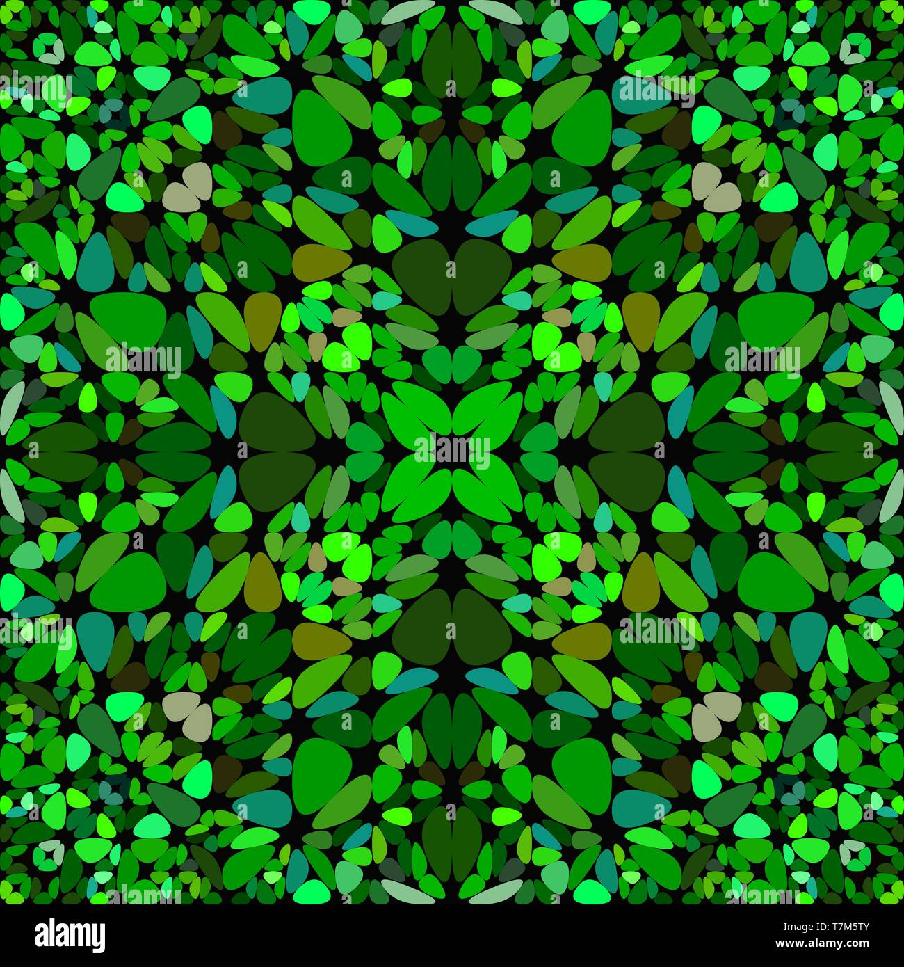 Green repeating floral ornate pattern wallpaper - geometric graphic ...