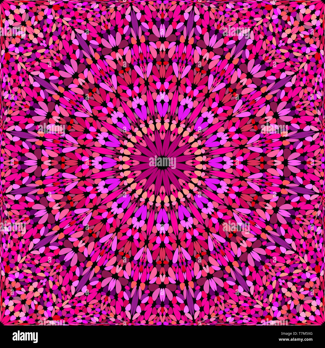 Pink repeating petal mosaic mandala pattern background design Stock ...