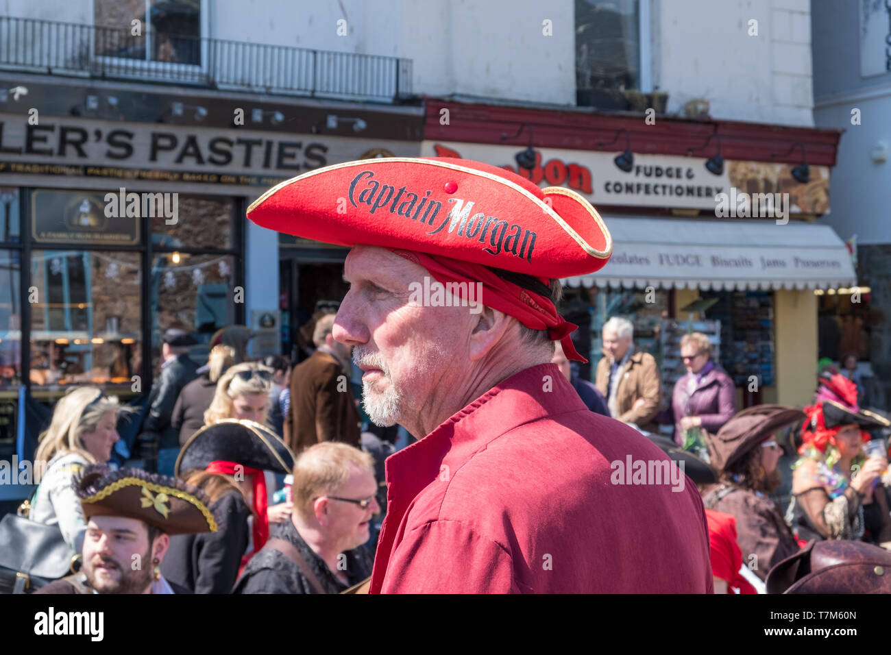 Locals and visitors dress up as pirates for the Brixham Pirate Festival ...