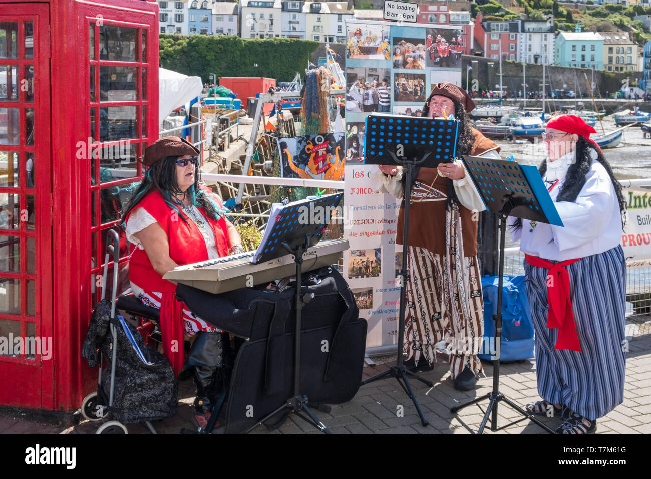Locals and visitors dress up as pirates for the Brixham Pirate Festival ...