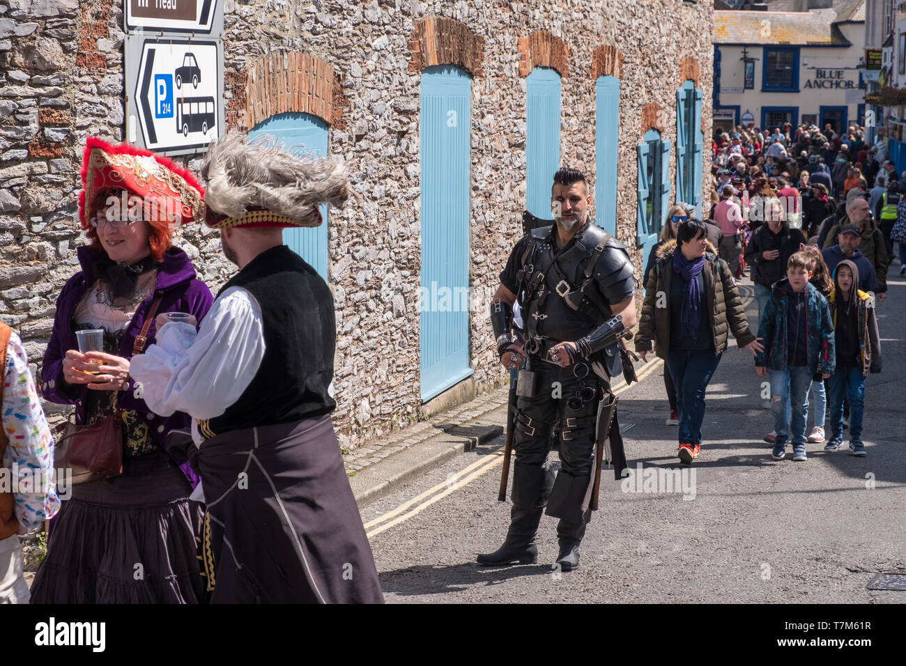 Locals and visitors dress up as pirates for the Brixham Pirate Festival ...