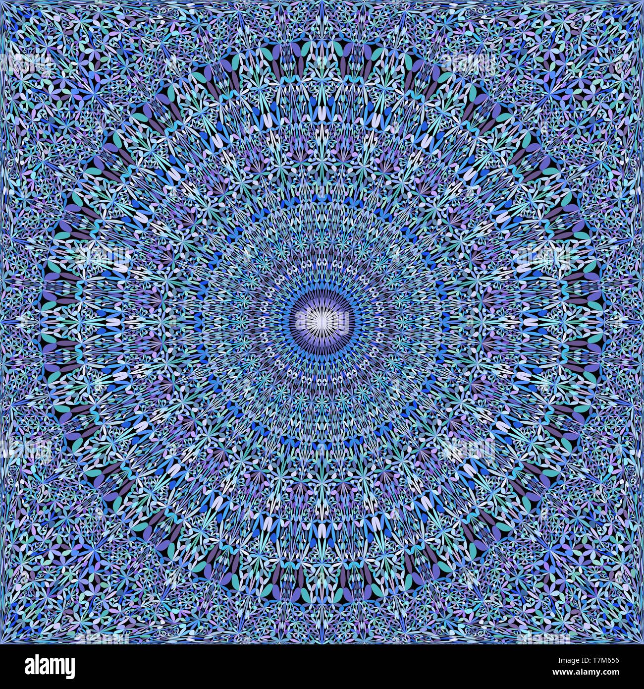 Blue abstract repeating petal garden mandala pattern wallpaper Stock ...