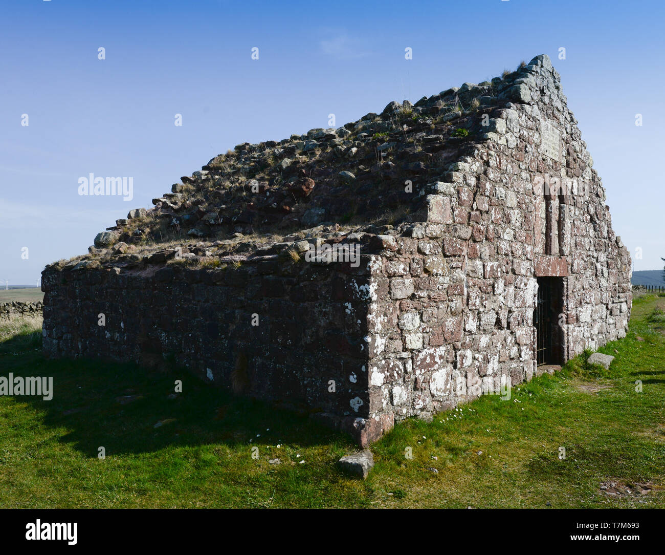 Soutra Aisle dating from 1686, family burial vault which marks the site ...