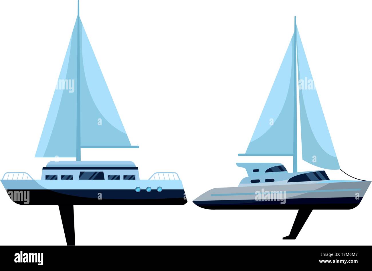 Sailboat ship marine travel pair Stock Vector Image & Art - Alamy