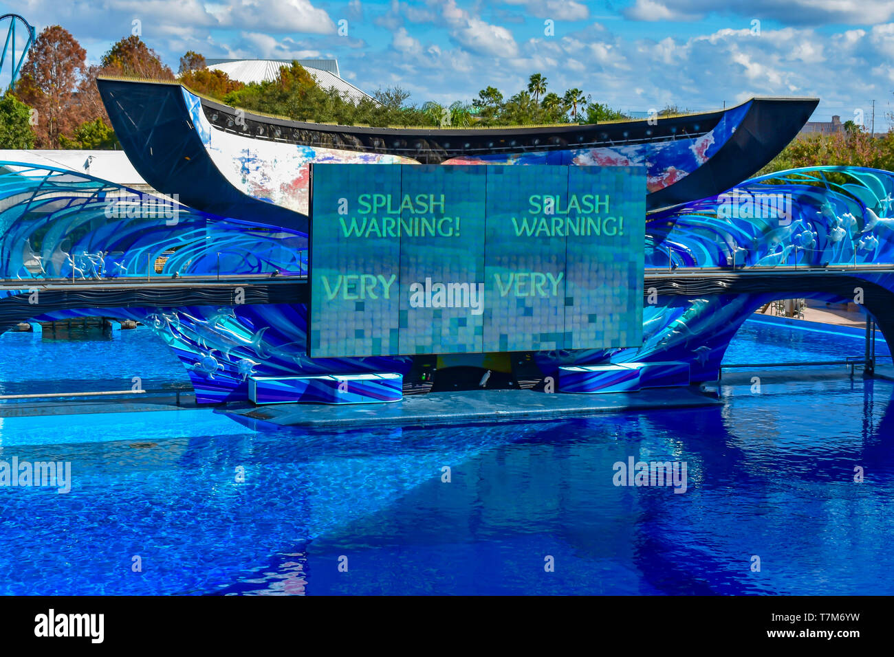 Orlando, Florida, January 01, 2019. Panoramic view of One Ocean scenery ...