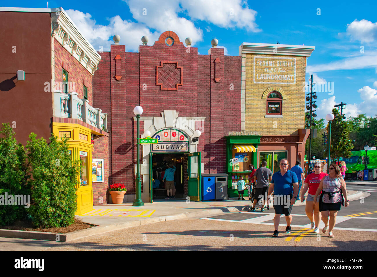 Orlando, Florida. April 7, 2019. Panoramic view of Sesame Street ...