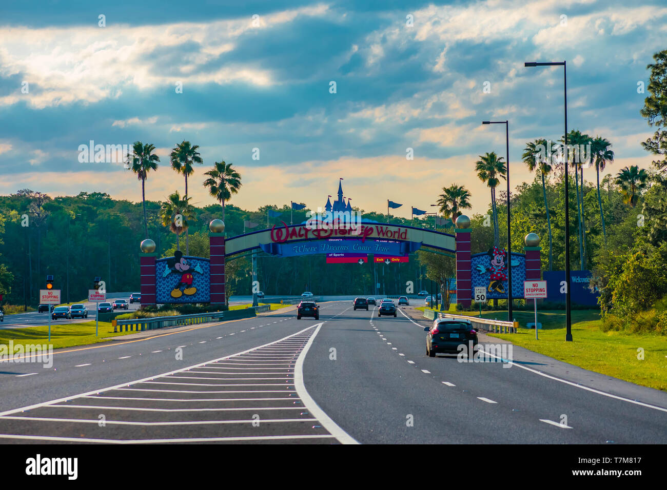 Orlando, Florida. April 02, 2019. Entrance Arch of Walt Disney World ...