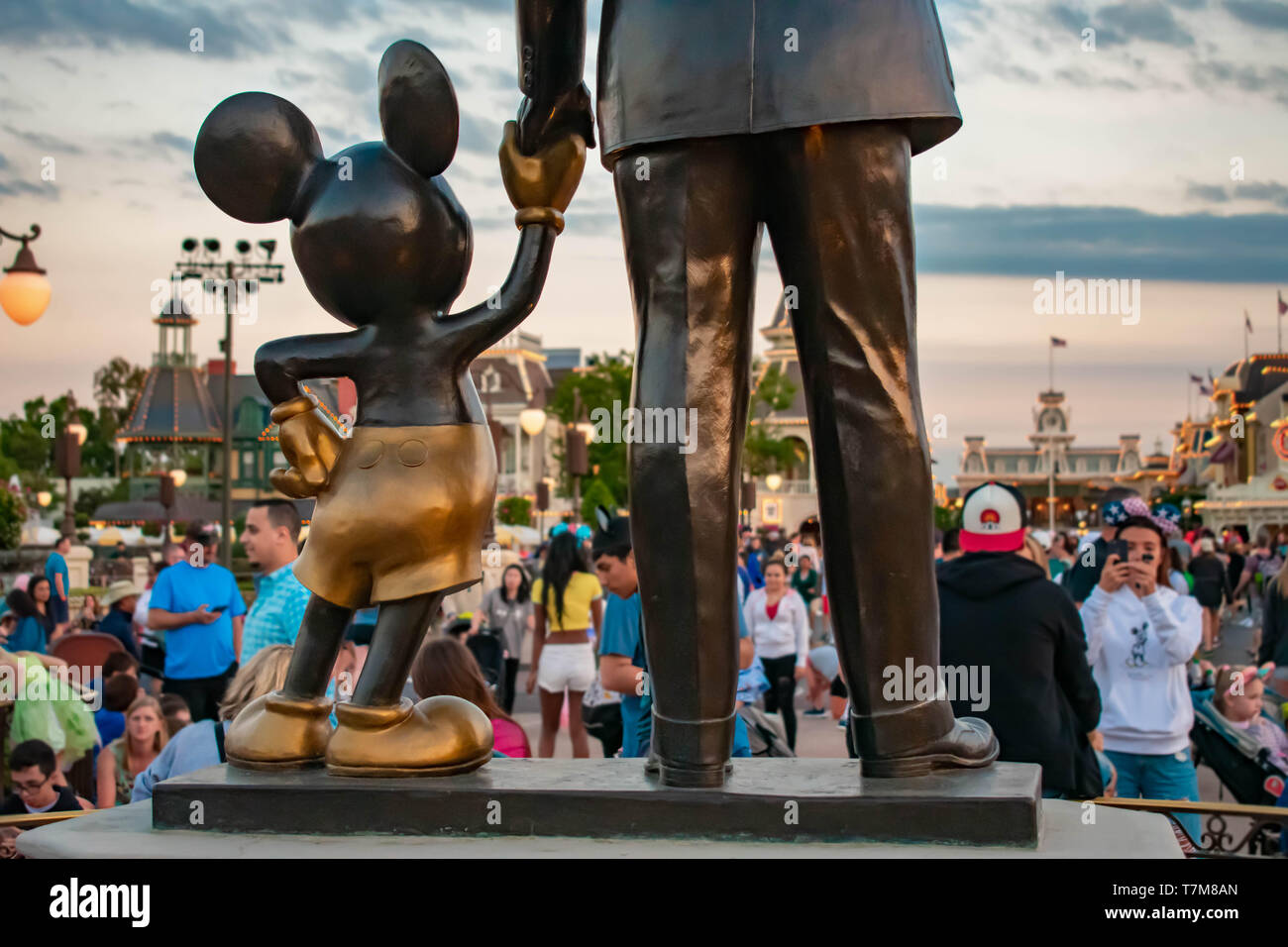 Orlando, Florida. April 03, 2019. Back view of Partners (Walt Disney ...