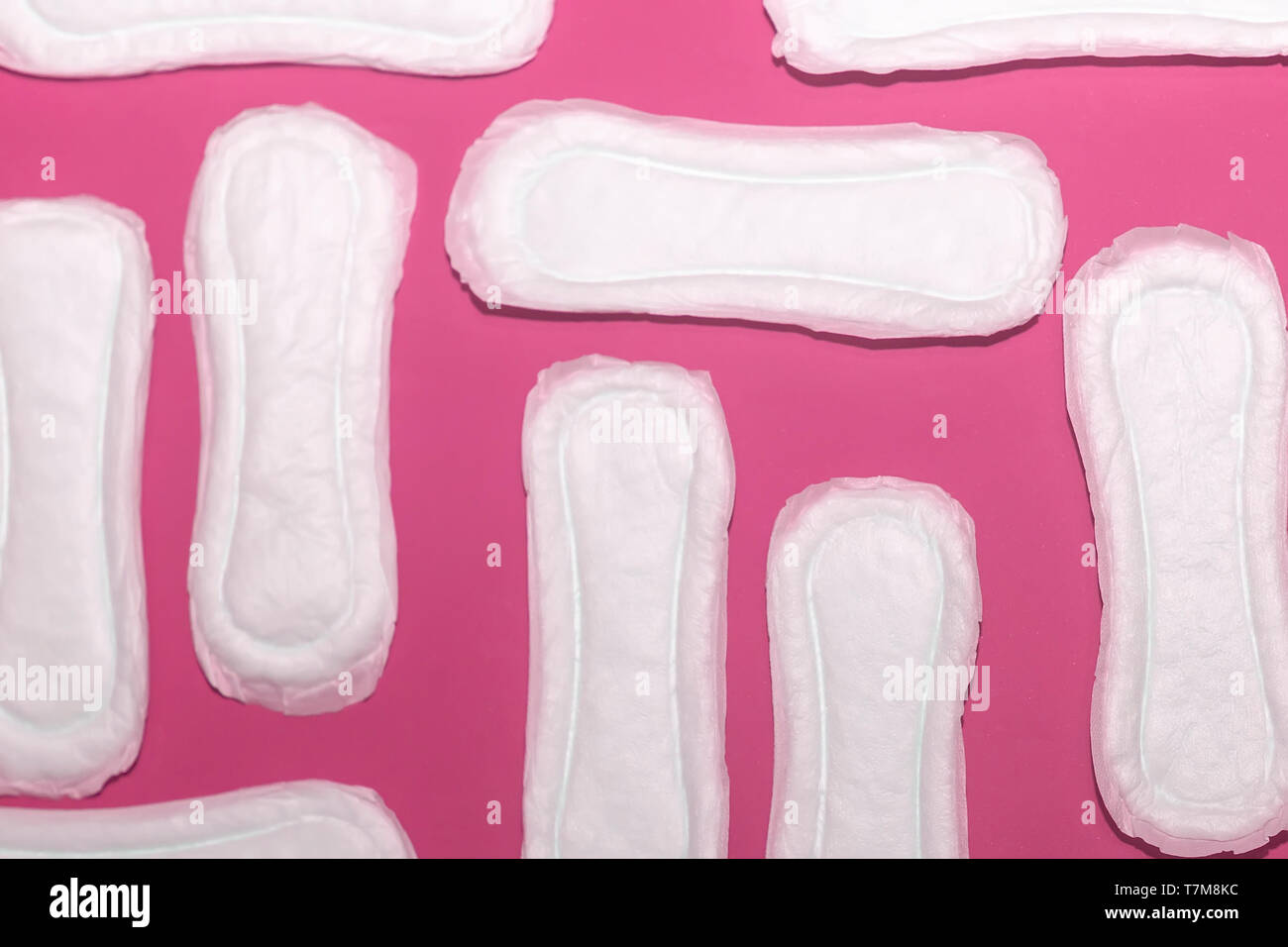 Menstrual concept. Feminine Hygiene or Pads or napkins for women ...