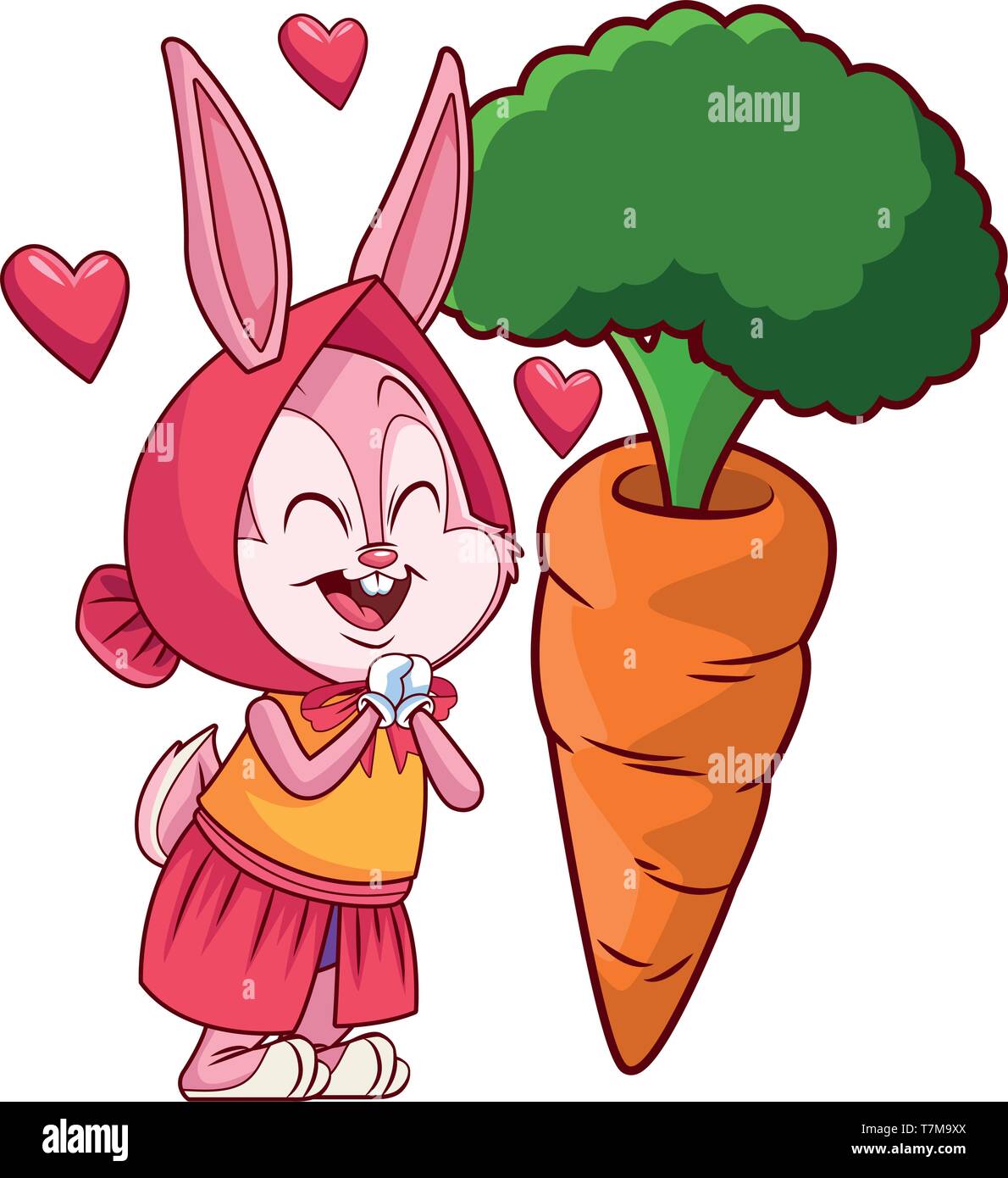 Cute easter bunny happy friends Stock Vector Image & Art - Alamy