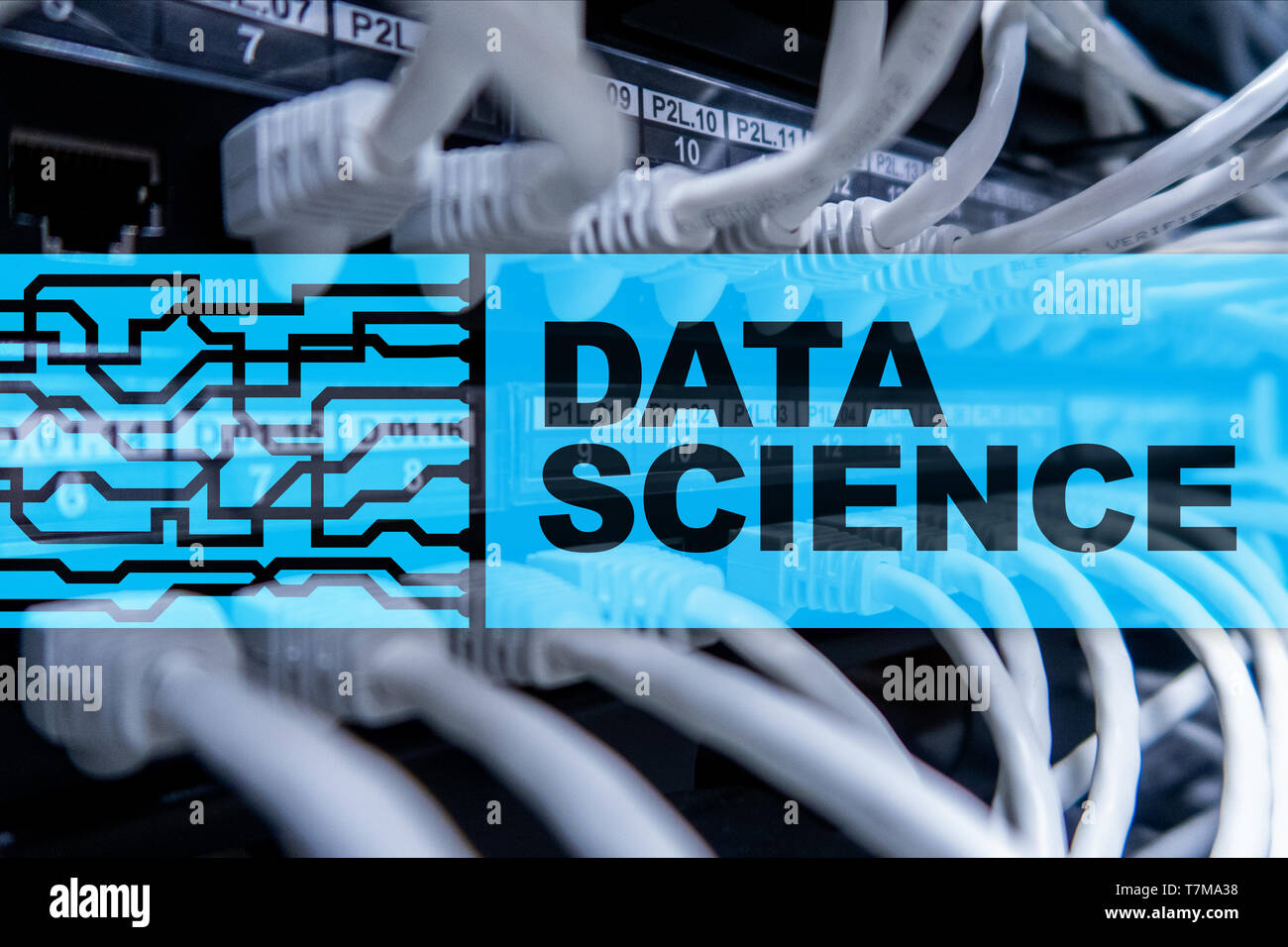 Data Science Artificial Intelligence Concept. Futuristic Supercomputer background Stock Photo ...