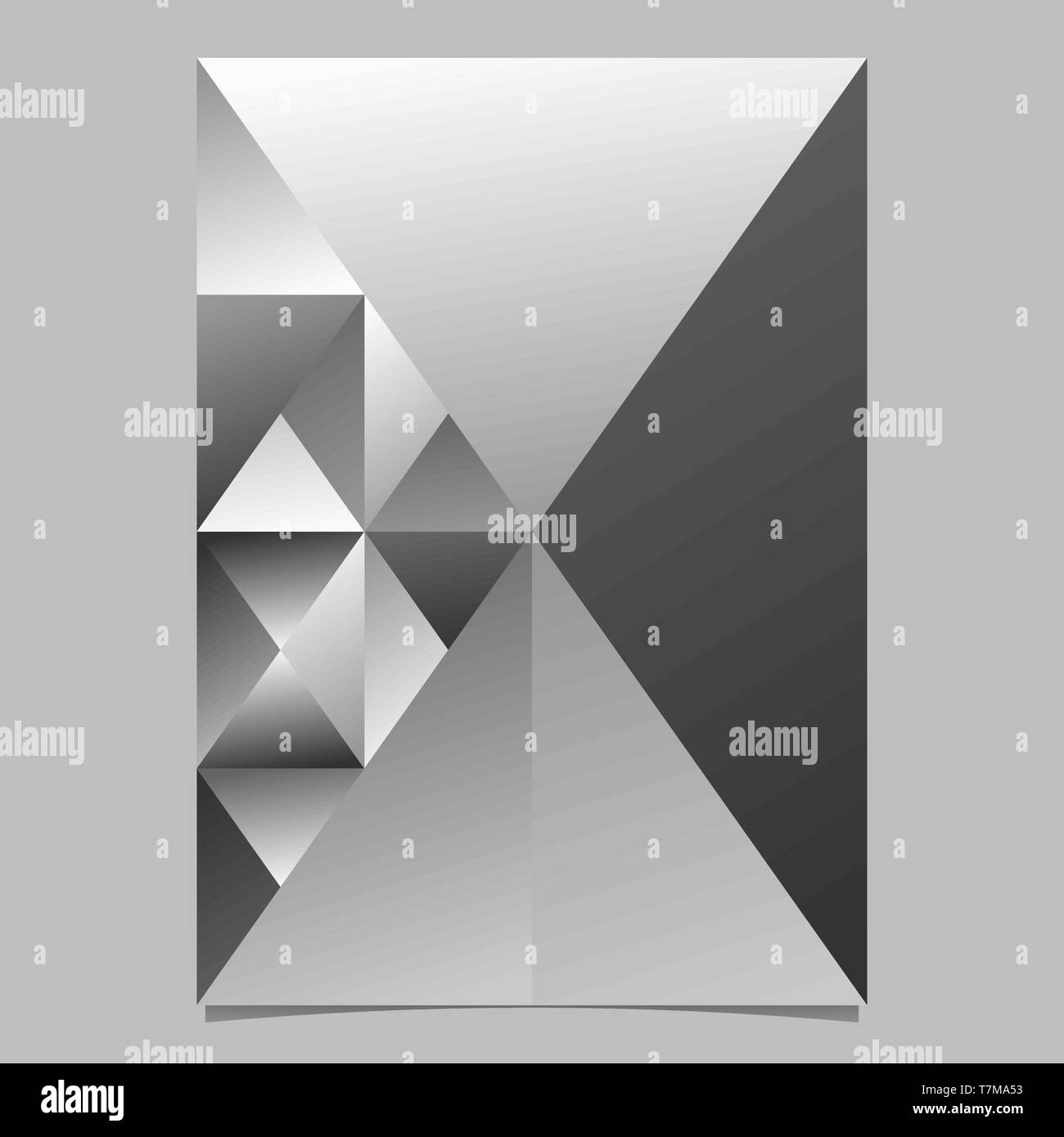 Polygonal gradient geometrical triangle page background template Stock ...