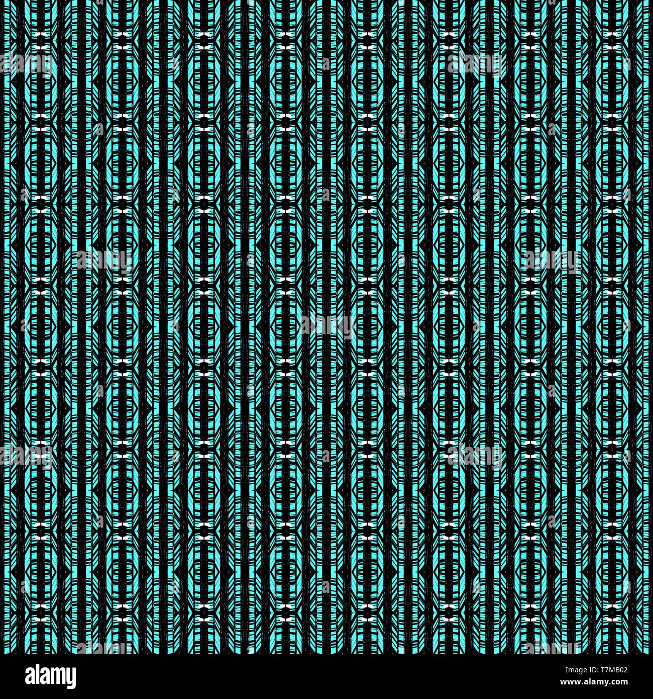 dark seamless and tileable pattern with turquoise, black and light gray ...