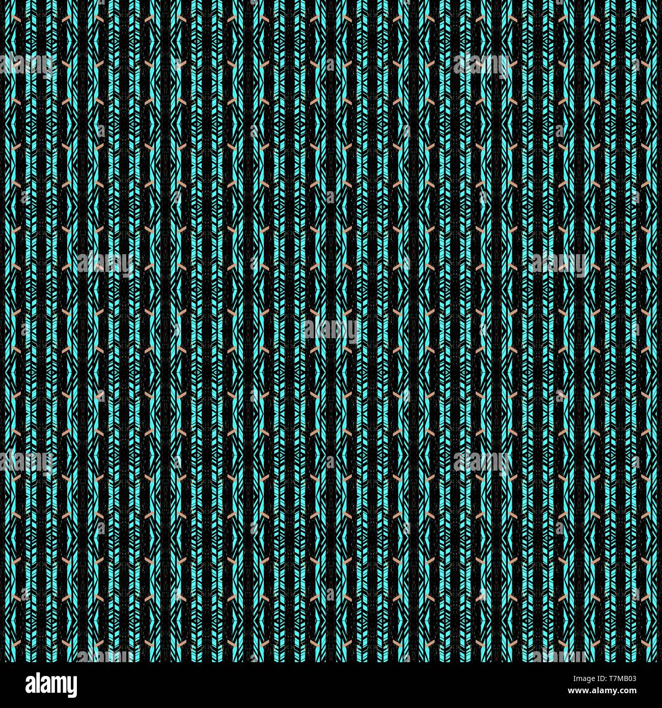 dark seamless pattern with turquoise, black and tan colors. digital ...