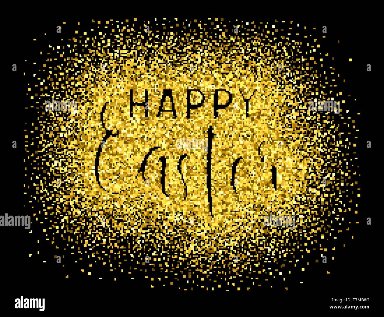 Glitter textured inscription Happy Easter Stock Vector Image & Art - Alamy