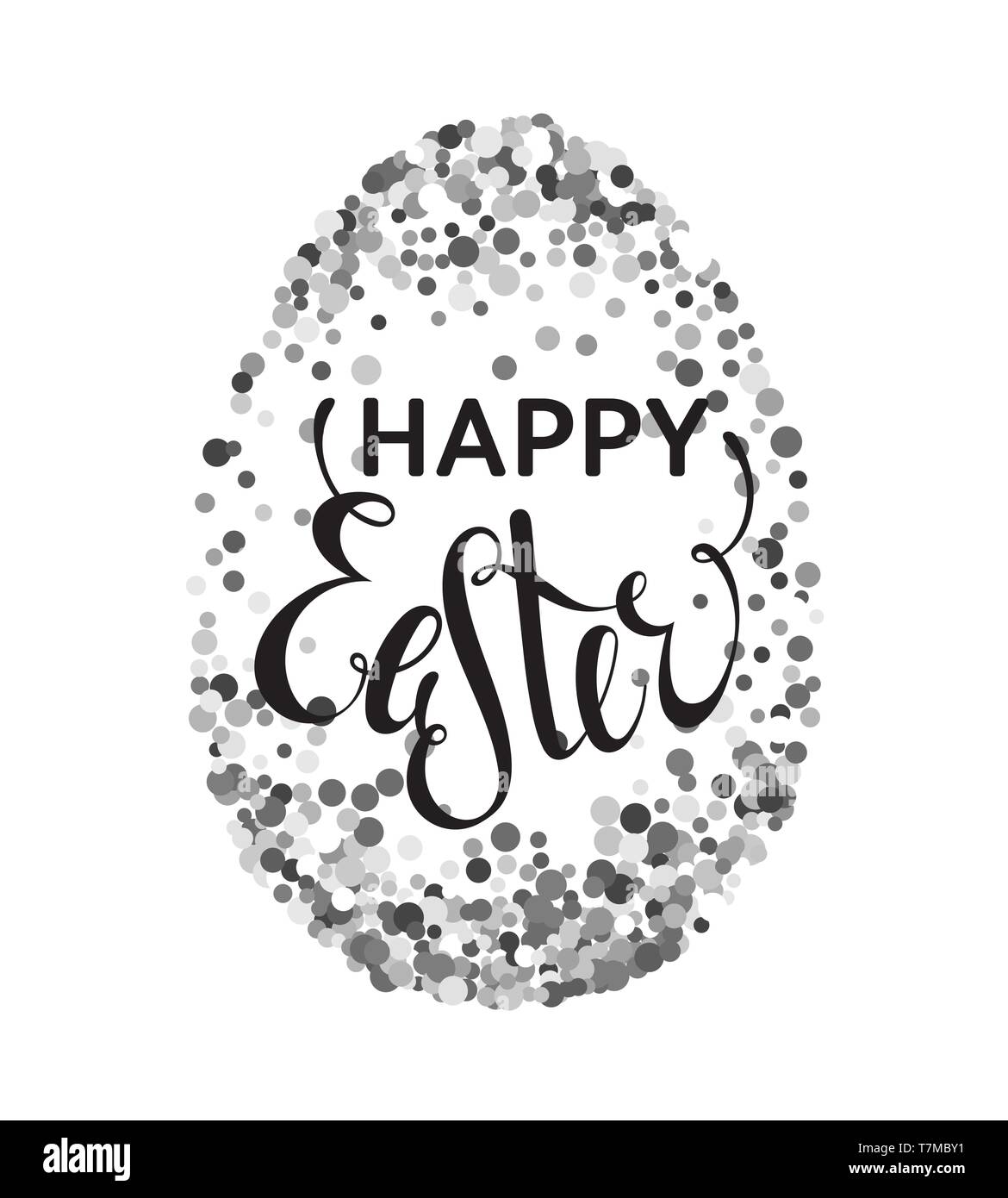 Easter card template frame Black and White Stock Photos & Images - Alamy