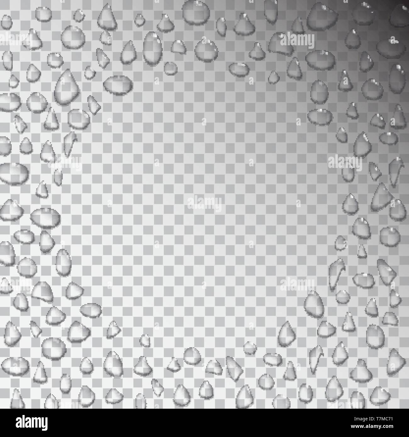 Transparent water drops round frame or border Stock Vector Image & Art ...