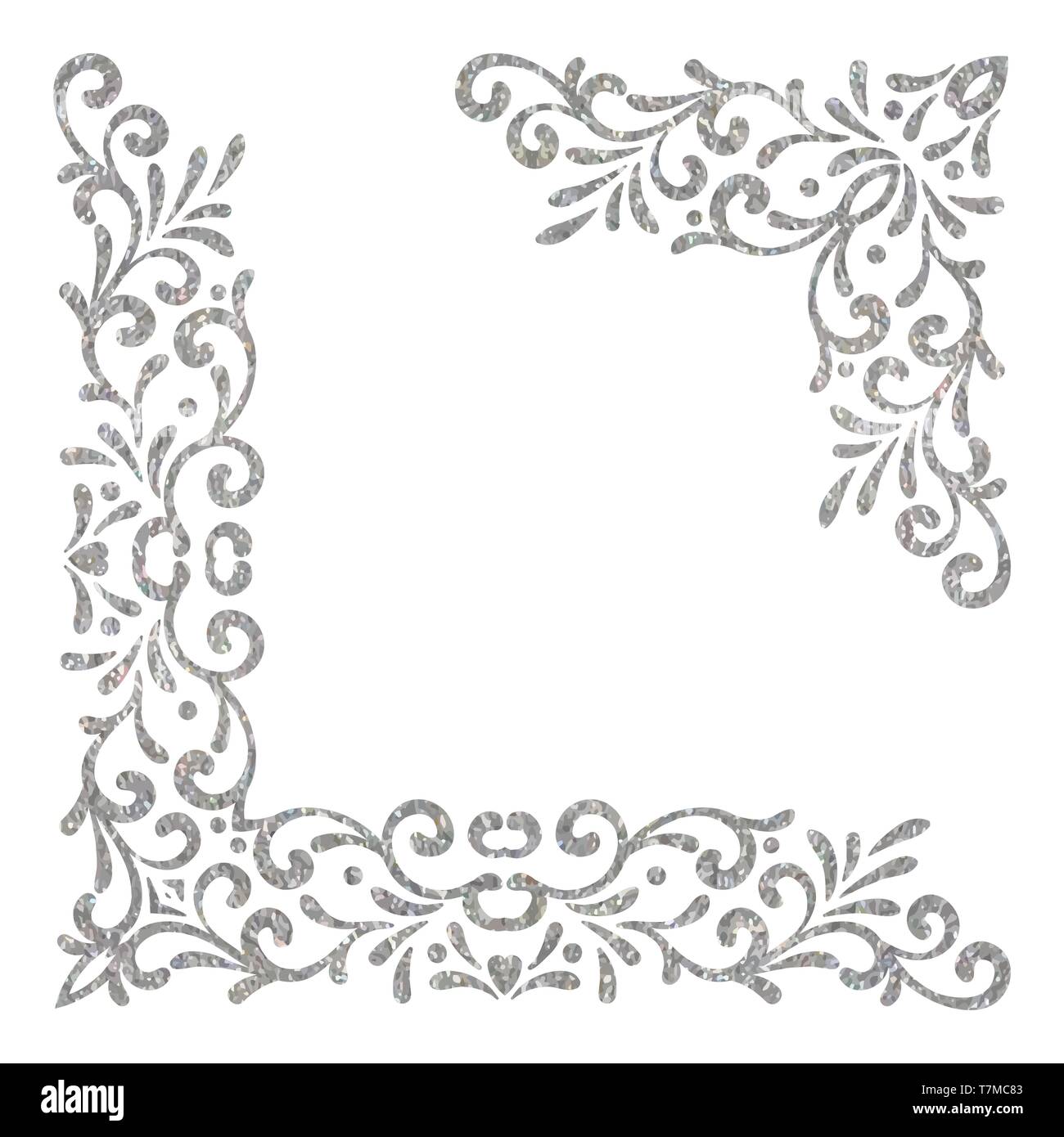 Silver Corner Border