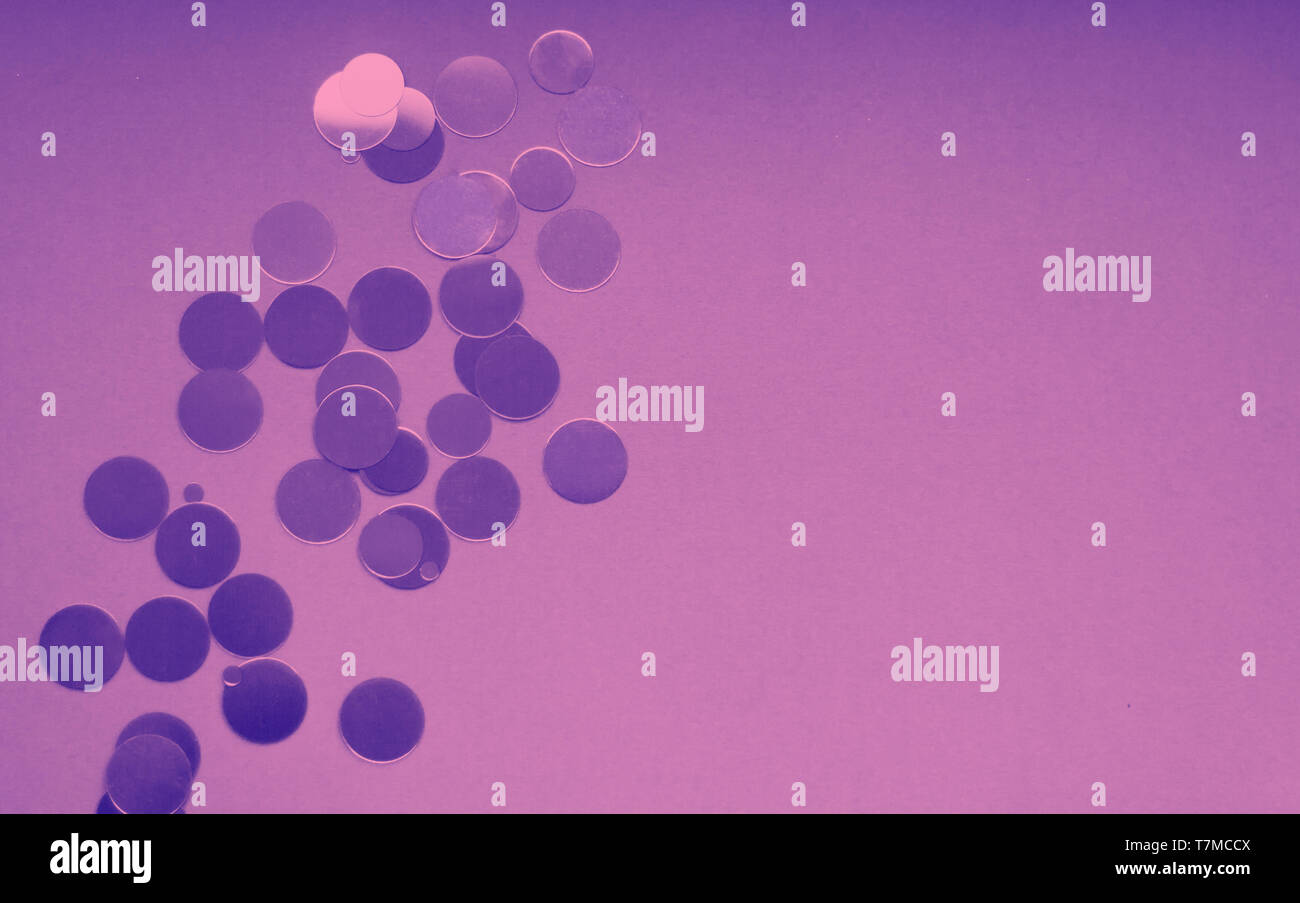 Purple confetti on the purple paper background. Gradient effect Stock ...