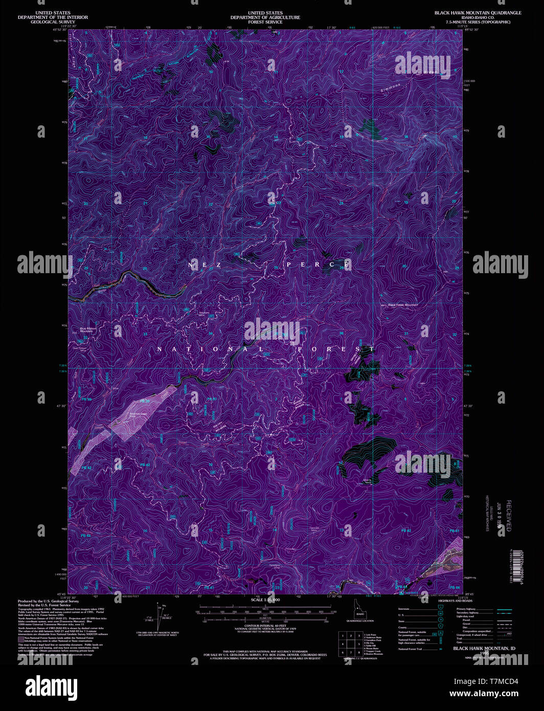Hawk mountain map hi-res stock photography and images - Alamy