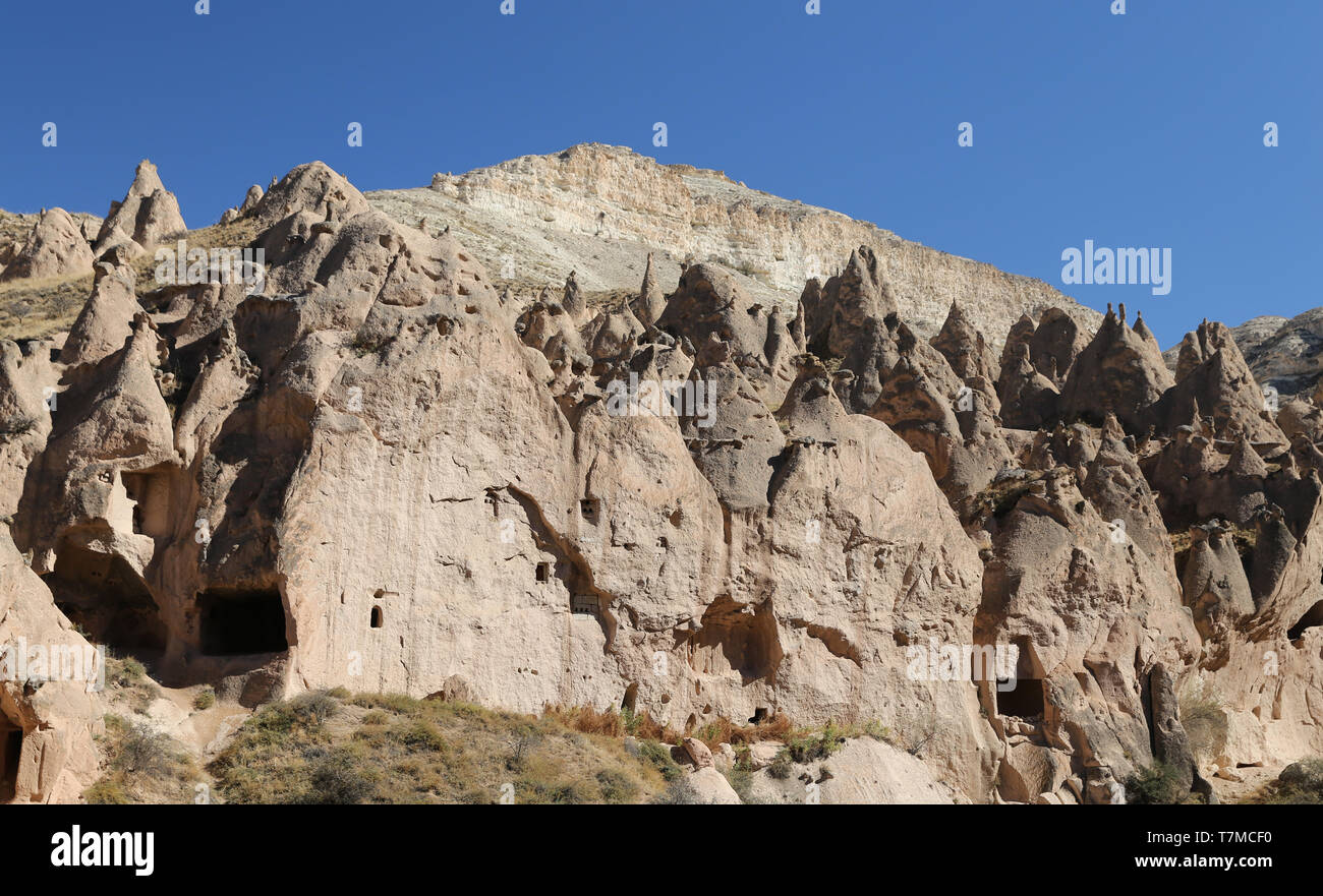 Rock Formations in Zelve Valley, Cappadocia, Nevsehir City, Turkey ...