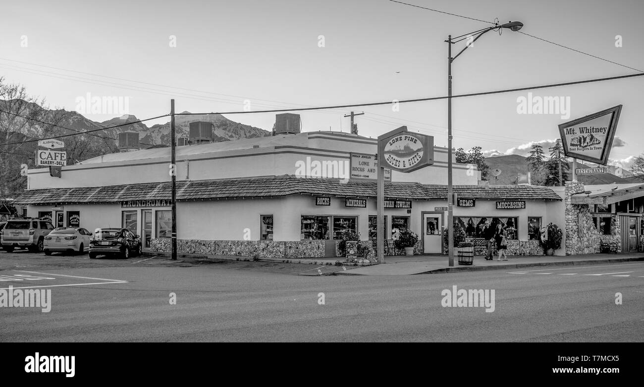 Street view in the historic village of Lone Pine - LONE PINE CA, UNITED ...