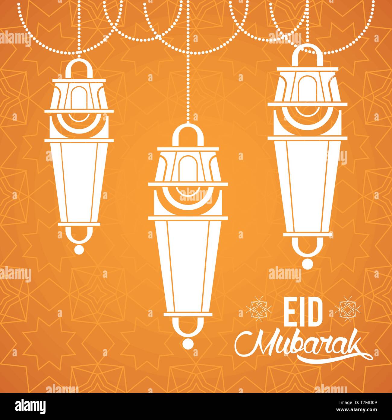 eid mubarak design with islamic lamps Stock Vector Image & Art - Alamy