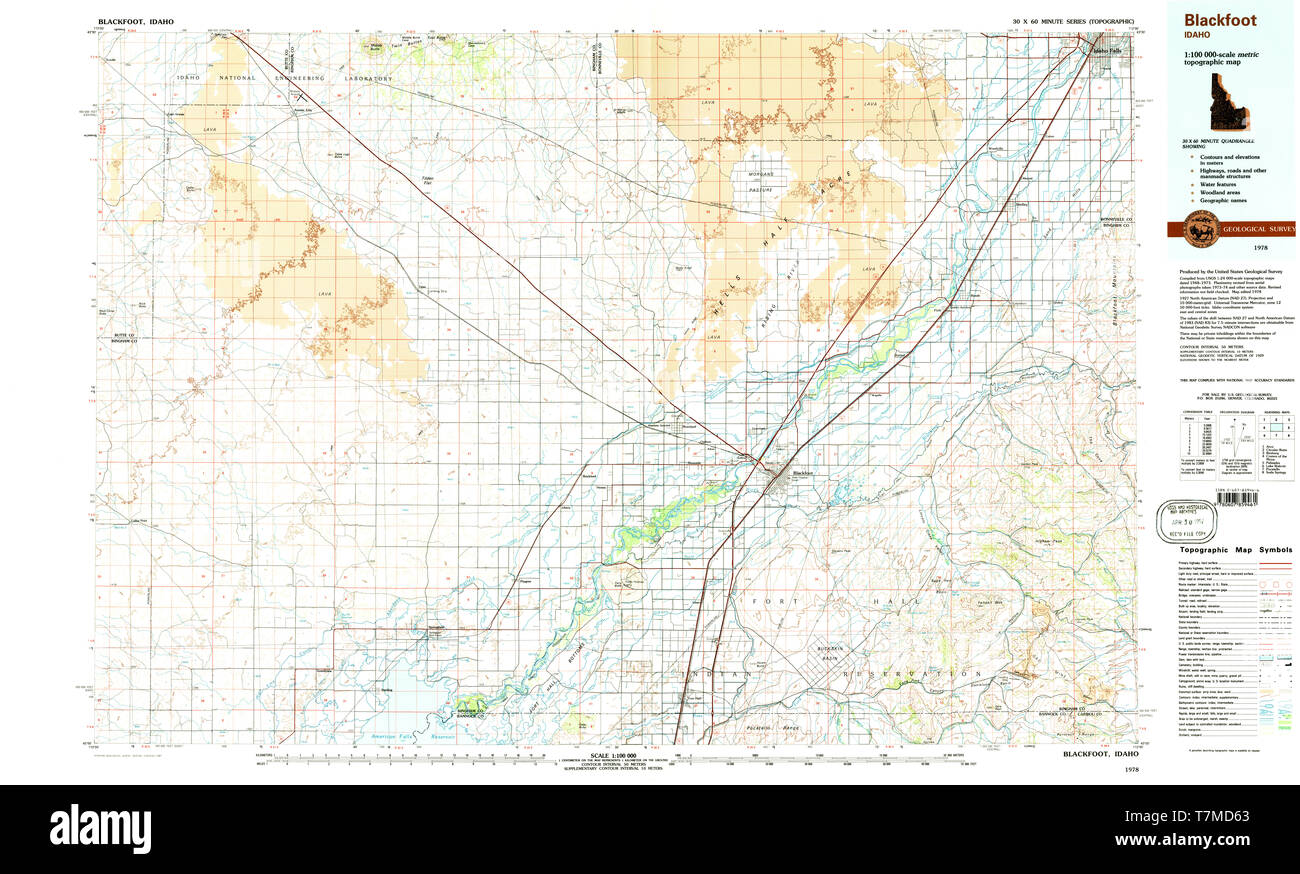 Map of blackfoot hi-res stock photography and images - Alamy