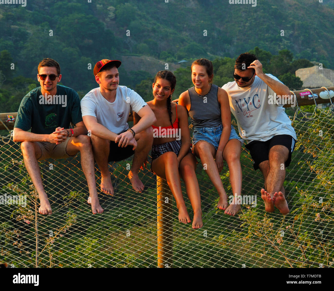 Group people enjoying relaxing adventure hi-res stock photography and ...