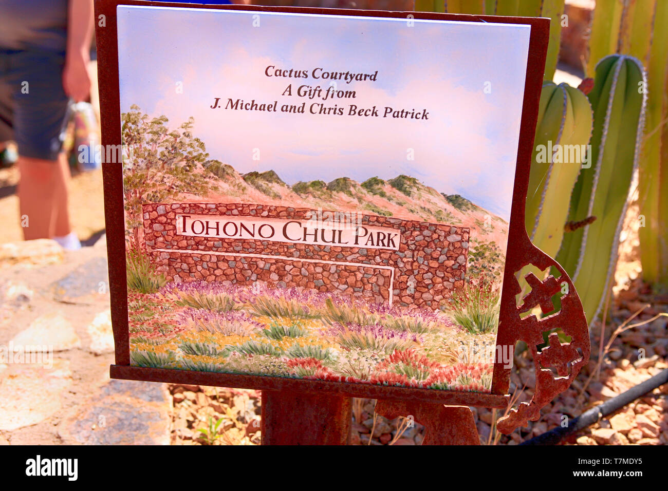 Cactus Garden Courtyard sign at the Tohono Chul Park botanical Gardens ...