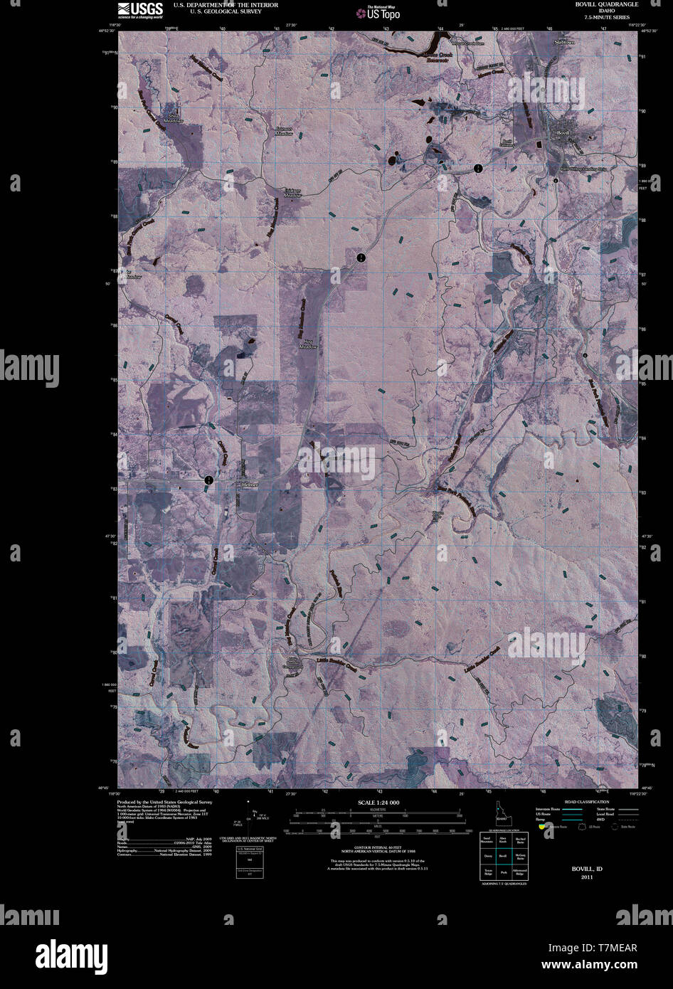 Bovill idaho map hi-res stock photography and images - Alamy