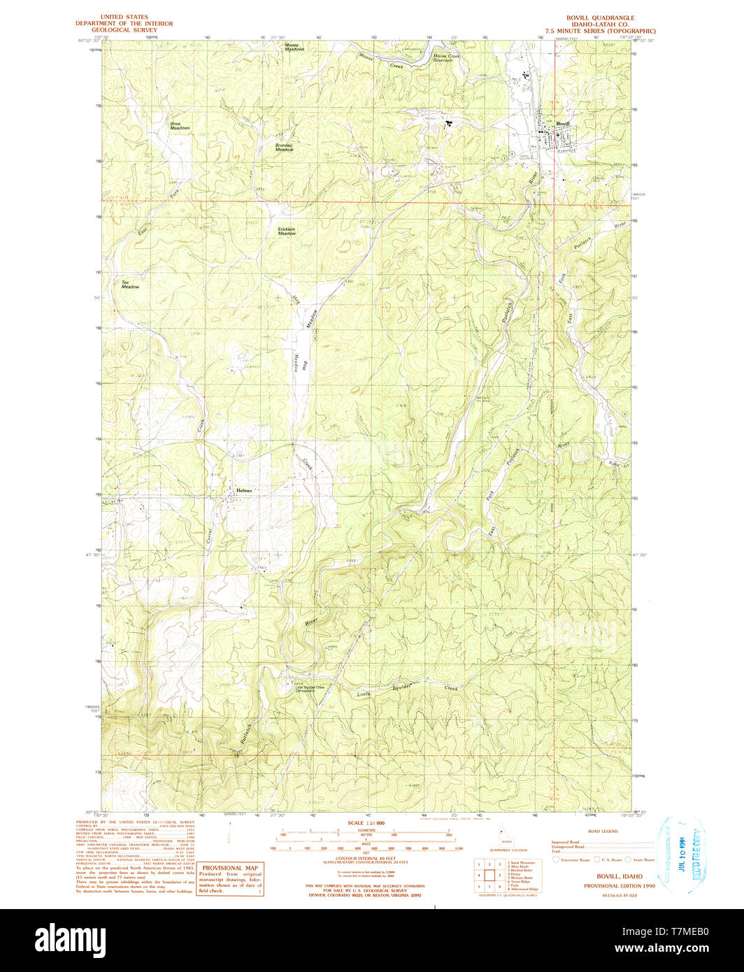 Map of bovill idaho hi-res stock photography and images - Alamy