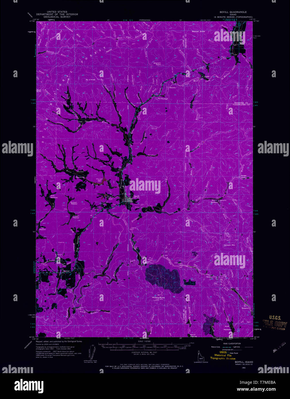 Map of bovill idaho hi-res stock photography and images - Alamy