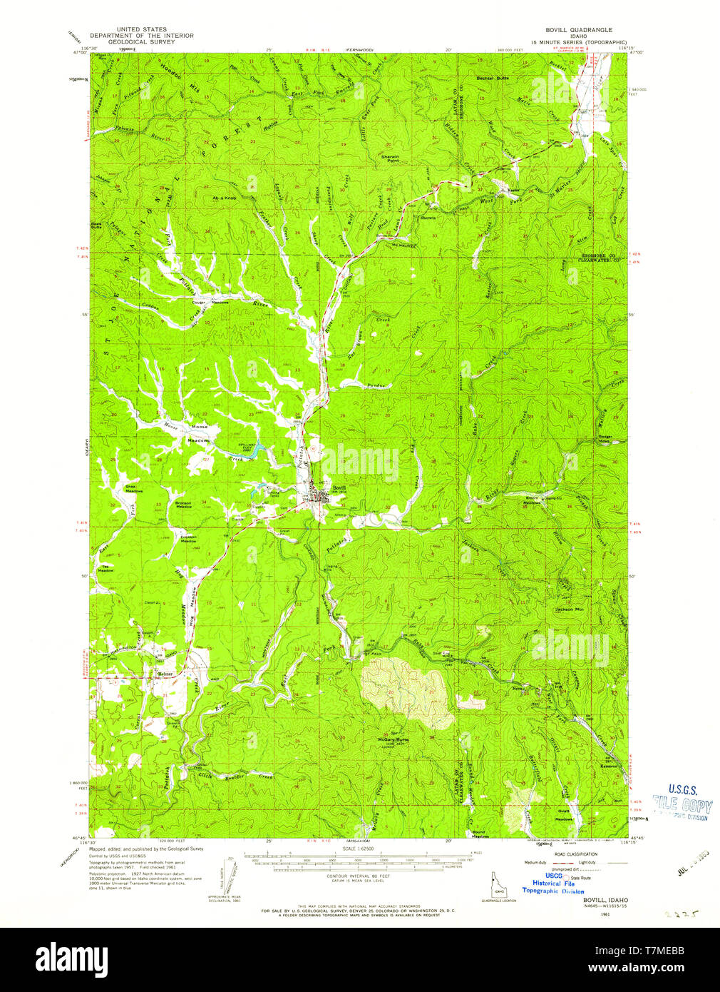 Map of bovill idaho hi-res stock photography and images - Alamy