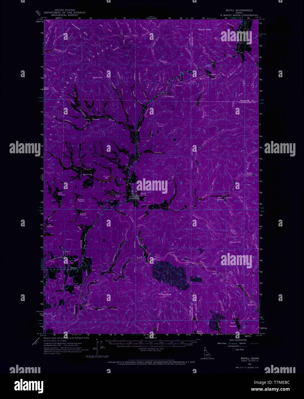 Map of bovill idaho hi-res stock photography and images - Alamy