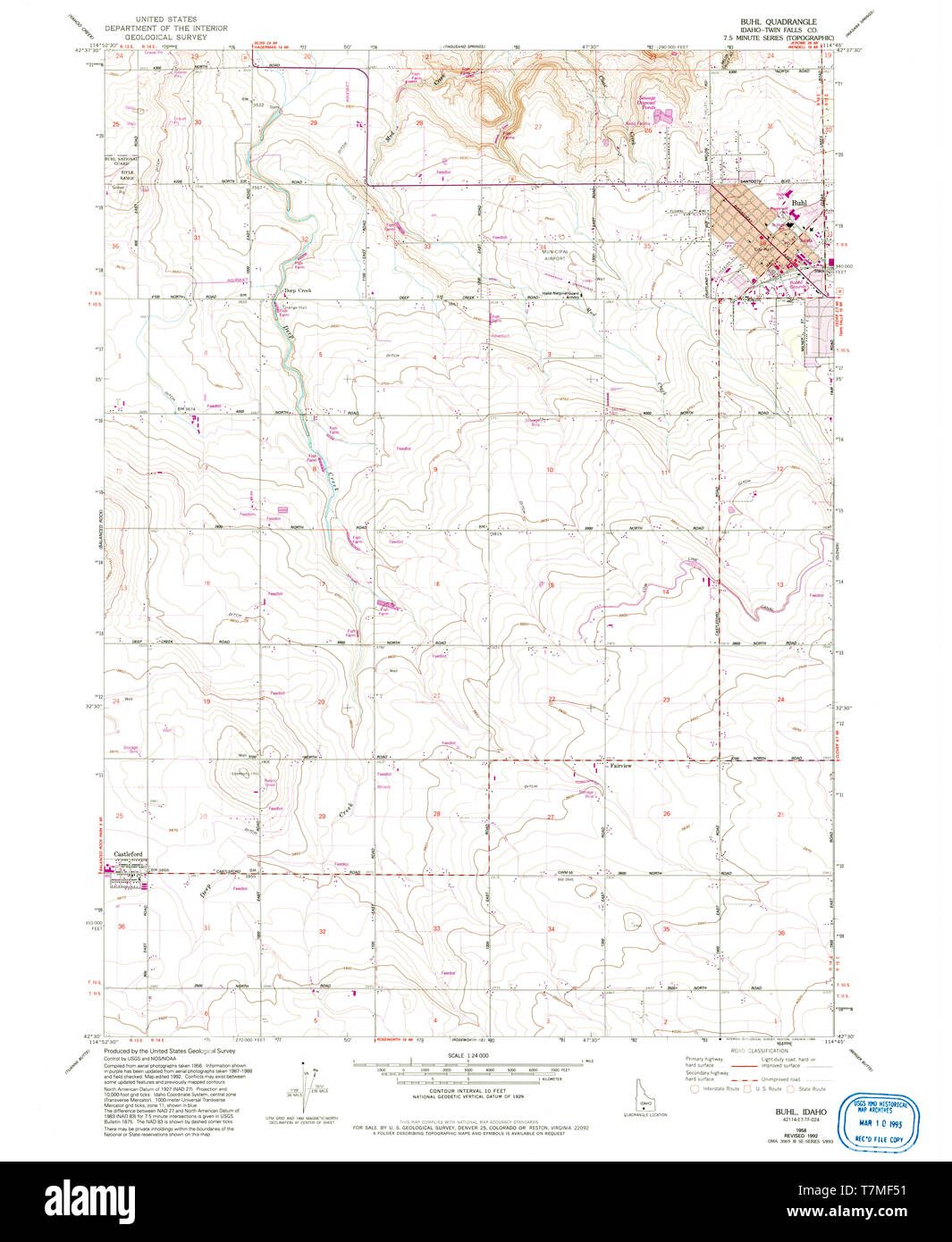 Map of buhl hi-res stock photography and images - Alamy