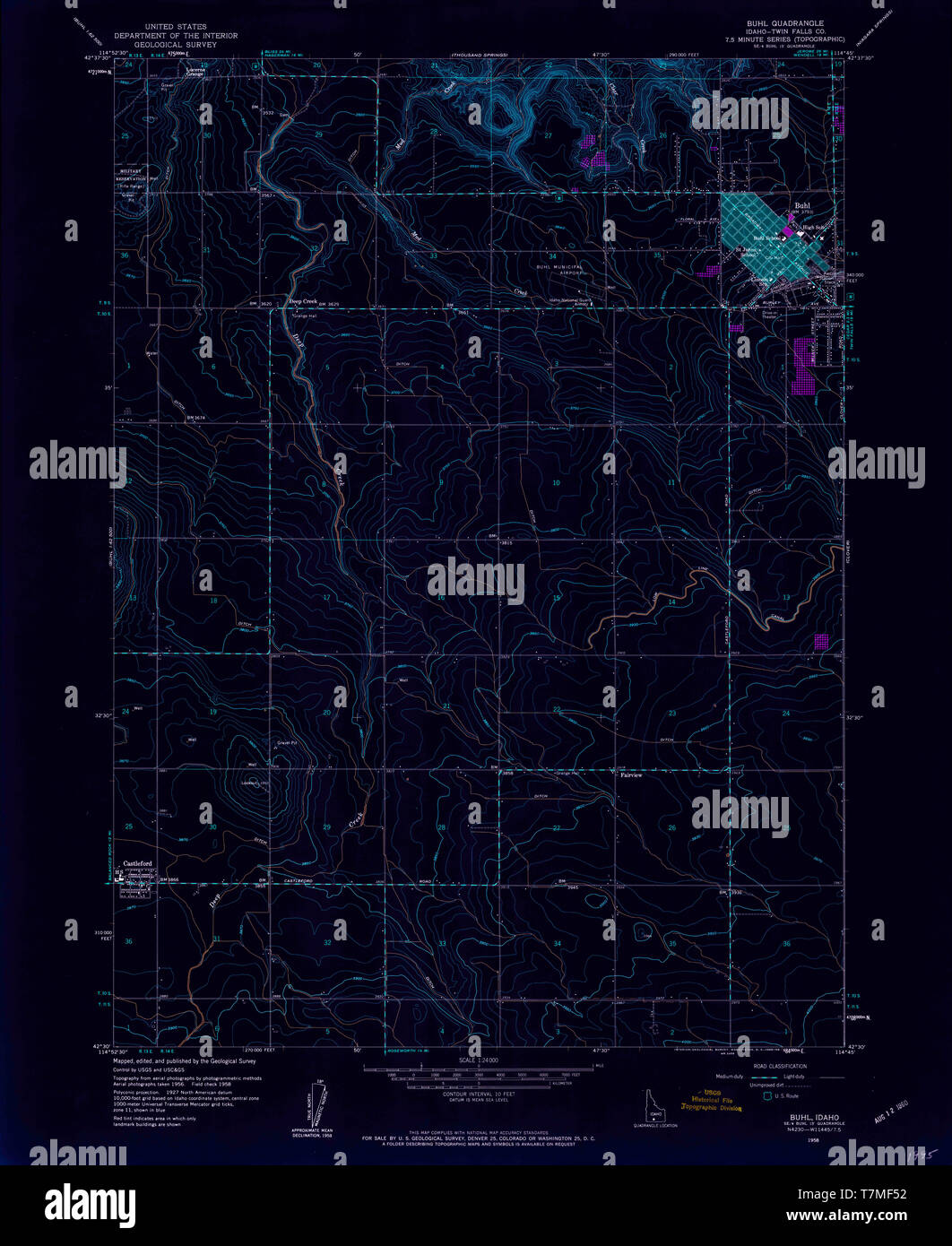 Map of buhl hi-res stock photography and images - Alamy