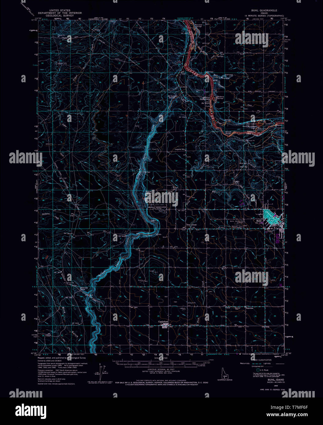 Map of buhl hi-res stock photography and images - Alamy